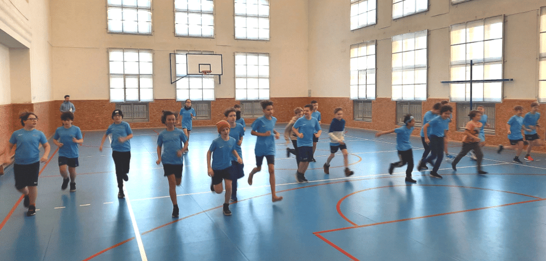 Year 7 & 8 students assessing their fitness levels - Park Lane