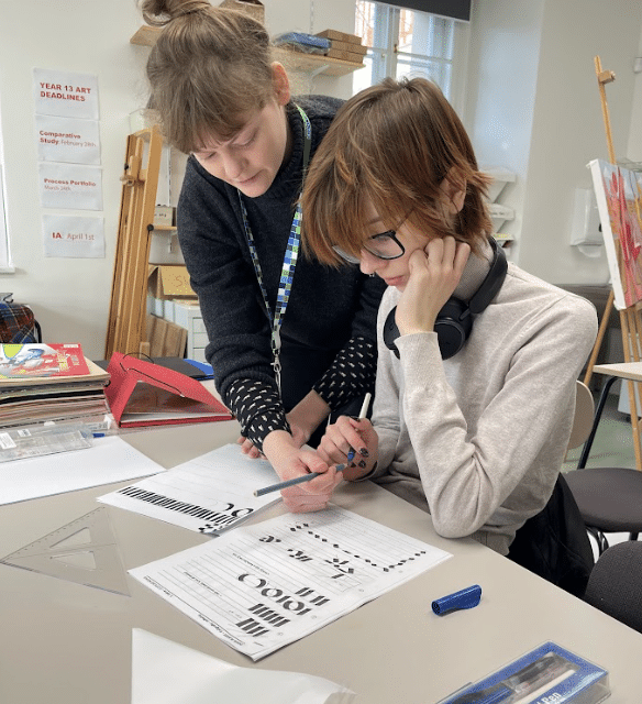 Students Dive into Calligraphy with Local Artist - Park Lane